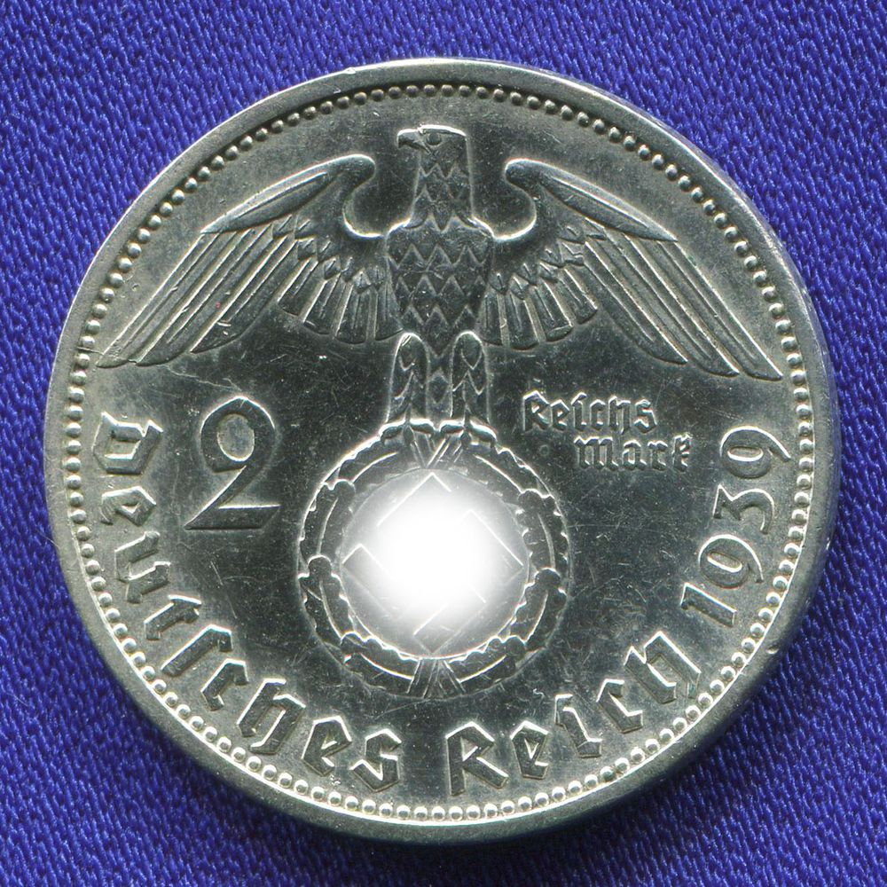 Купить монету Германия/Рейх 2 рейхсмарки 1939 XF по выгодной цене